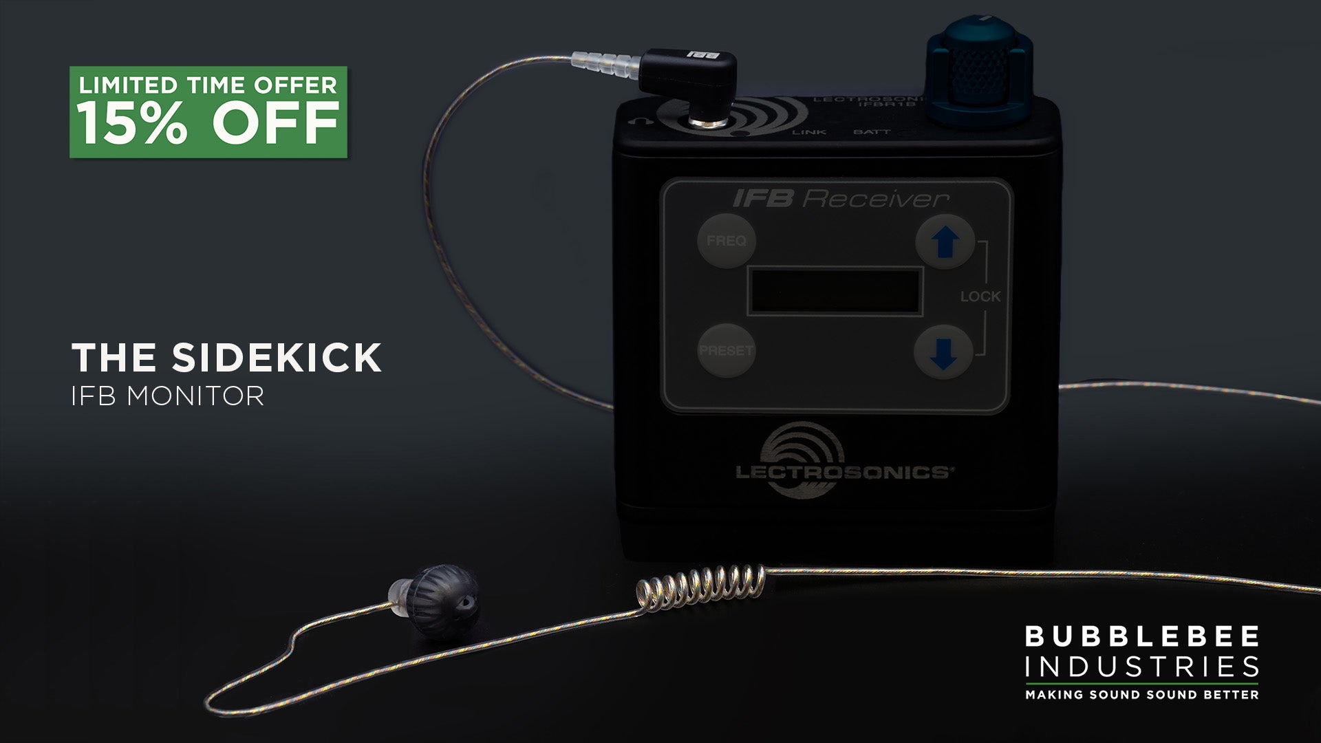 Bubblebee Sidekick 3 Limited Offer - 15% Off In-Ear Comms
