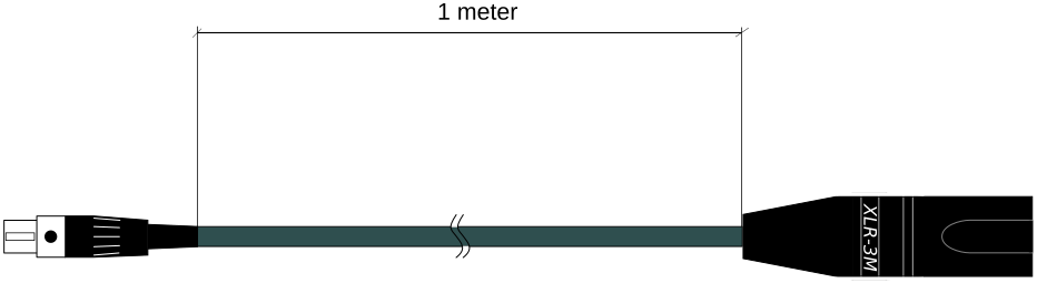 Sonosax Mono Balanced Line Output Cable, TA-3F to XLR-3M